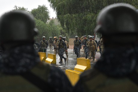 Bolivian Military Police Check Citizens Trancas Editorial Stock Photo ...