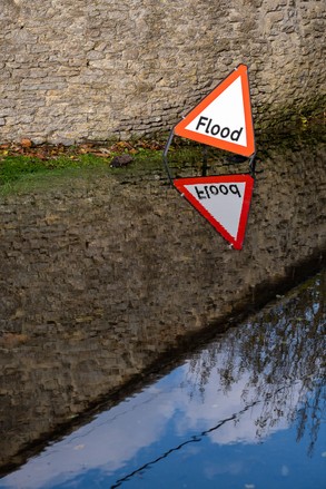 Flooded Roads Village Cerney Wick After Editorial Stock Photo - Stock ...