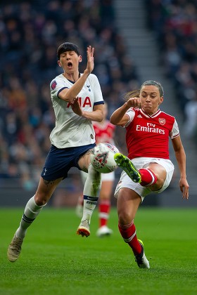Katie Mccabe Arsenal Ashleigh Neville Tottenham Redakčních stock ...