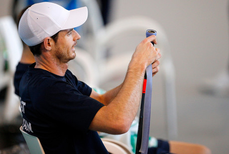 Andy Murray Great Britain Regrips His Editorial Stock Photo - Stock ...