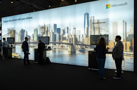 Microsoft Stand During Fair Editorial Stock Photo - Stock Image ...