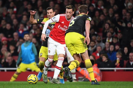 Arsenals Mesut Ozil C Action During Editorial Stock Photo - Stock Image ...