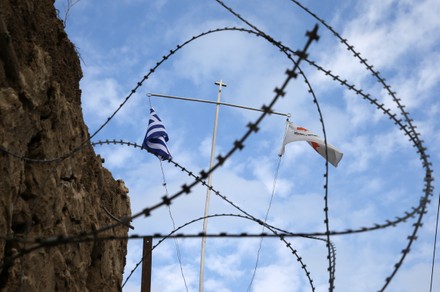 Flags Greece Cyprus Fly Over Military Editorial Stock Photo - Stock ...