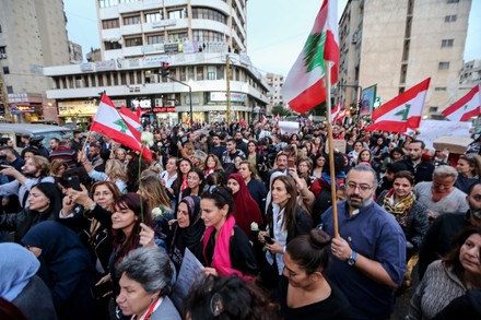 Lebanese Christians Shiite Shout Slogans Against Editorial Stock Photo ...