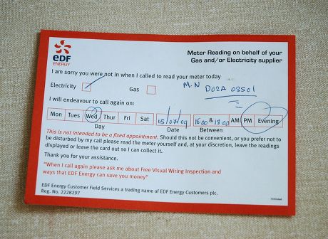 Meter Reader Card Editorial Stock Photo - Stock Image | Shutterstock