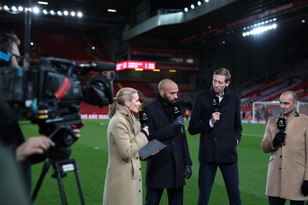 Amazon Prime Commentators Pitchside Anfield Lr Editorial Stock Photo ...