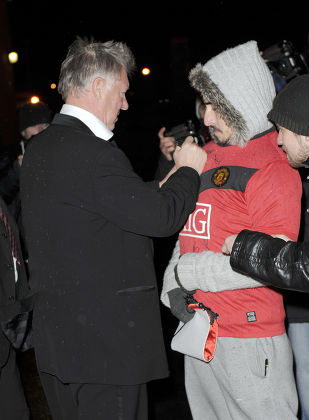 Sir Alex Ferguson Signs Fans Shirt Editorial Stock Photo - Stock Image ...