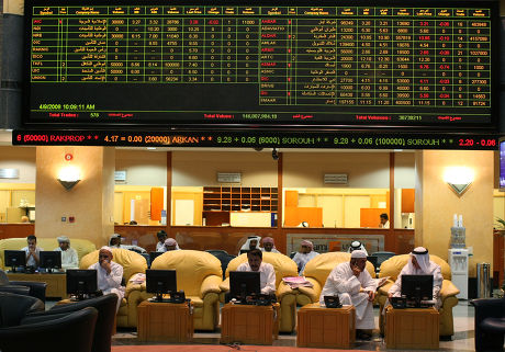 __COUNT__ Emirati traders at the Abu Dhabi Securities Market, Al Ghaith ...