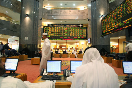 __COUNT__ Emirati traders at the Abu Dhabi Securities Market, Al Ghaith ...