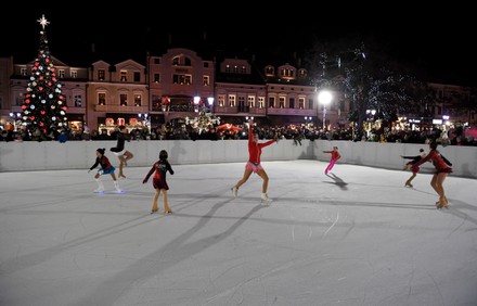 Residents Enjoy Skating Ice Rink Christmas Editorial Stock Photo ...