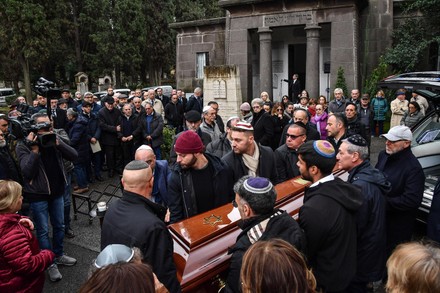 Coffin Piero Terracina Arrives Funeral Service Editorial Stock Photo ...