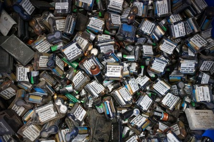 Pile Discarded Lithium Ion Batteries Stored Editorial Stock Photo ...