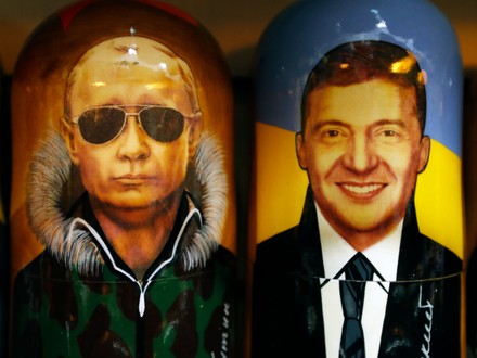 Matryoshka Dolls Depicting Russian President Vladimir Editorial Stock ...