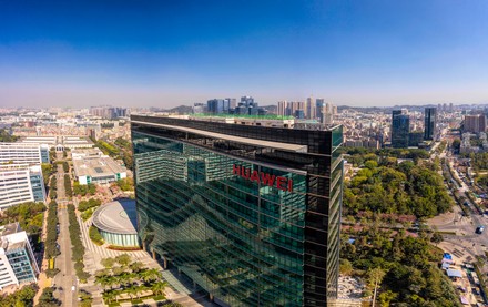 Aerial Photo Taken Drone Shows Huawei Editorial Stock Photo - Stock ...