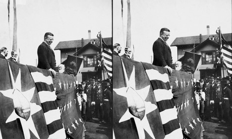 Us President Theodore Roosevelt On Flagdraped Editorial Stock Photo ...