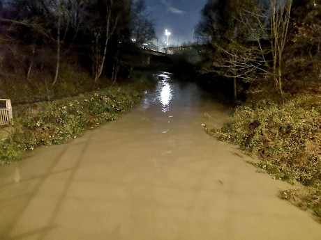 River Rom Nearly Breaks Banks Due Editorial Stock Photo - Stock Image ...