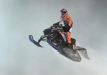 Professional Snocross Racer Lincoln Lemieux Competes Editorial Stock ...