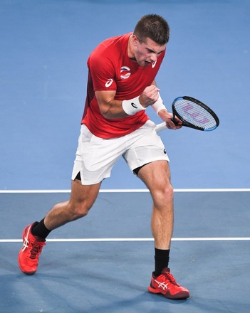 Borna Coric Team Croatia Celebrates During Editorial Stock Photo ...