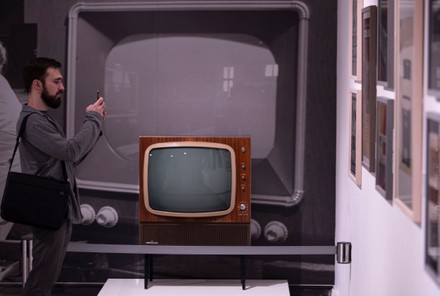 Man Views Old Soviet Tv Set Editorial Stock Photo - Stock Image ...