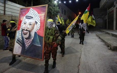 Palestinian Members Fatah Movement Take Part Editorial Stock Photo ...