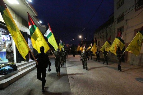 Palestinian Members Fatah Movement Take Part Editorial Stock Photo ...