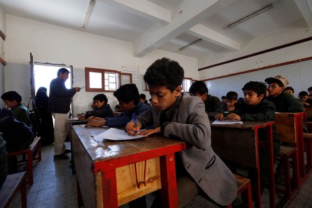 Two Teachers Invigilate Midterm School Exam Editorial Stock Photo ...