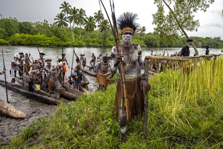 Agats District Beriten Village Asmat Tribe Editorial Stock Photo ...