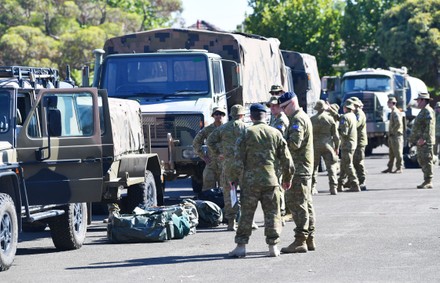 Convoy Army Vehicles Transporting 100 Army Editorial Stock Photo ...
