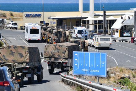 Convoy Army Vehicles Transporting 100 Army Editorial Stock Photo ...