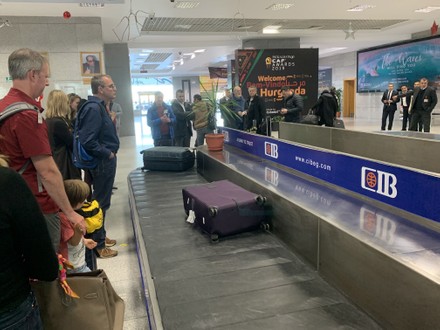 Passengers Wait Pick Their Bags Baggage Editorial Stock Photo - Stock ...