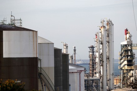 Oil Tanker Sits Anchored Off Foslavera Editorial Stock Photo - Stock ...
