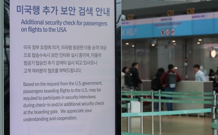 Notice Informing Passengers Upgrading Security Checks Editorial Stock ...