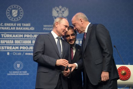 Turkstream Project opening ceremony in Istanbul, Turkey - 08 Jan 2020 ...