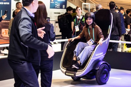 Visitor Tries Segway Spod Motorized Chair Editorial Stock Photo - Stock ...