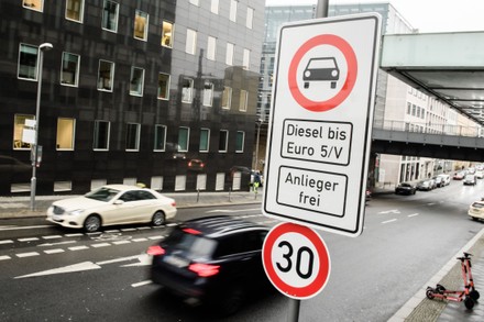 Cars Pass By Road Sign Indicating Editorial Stock Photo - Stock Image ...