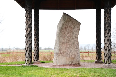 __COUNT__ Viking-era Rok runestone near Odeshog, Sweden - 09 Jan 2020 ...