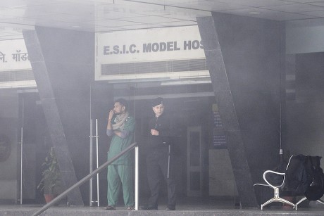 Fire at ESIC Hospital, Noida, India - 09 Jan 2020 Stock Pictures ...