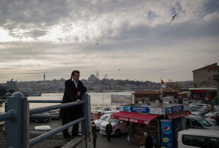 Osman Celik Stands Near Bosphorus Istanbul Editorial Stock Photo ...