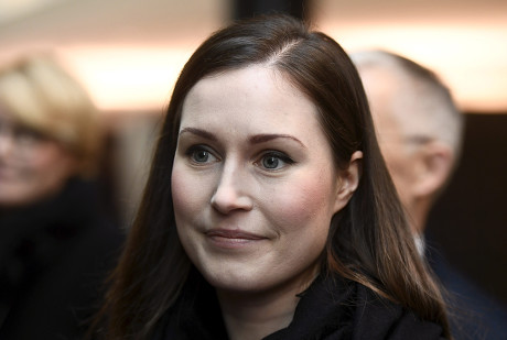 Finnish Prime Minister Sanna Marin Visits: foto stock editoriale ...