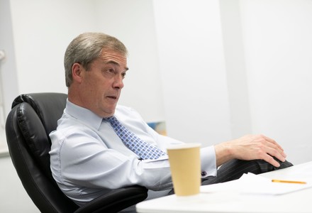 Nigel Farage Photographed During Interview Sherelle Editorial Stock ...