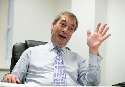 Nigel Farage Photographed During Interview Sherelle Editorial Stock ...