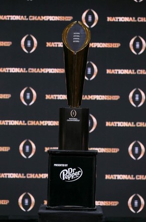 National Championship Trophy On Display During Editorial Stock Photo ...