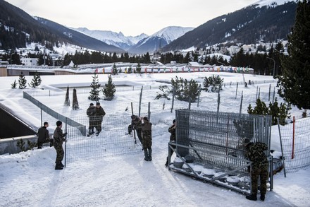Soldiers Swiss Army Set Fences Around Editorial Stock Photo - Stock ...