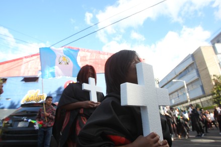 Protesters Arrive Front Central American Parliament Editorial Stock ...