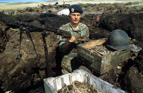 Soldier Mudcovered Camouflaged Gun Emplacement Editorial Stock Photo ...