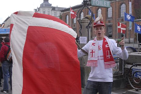 Danish Football Fans Denmark Editorial Stock Photo - Stock Image ...
