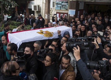 Mourners Carry Coffin Egyptian Actress Magda Editorial Stock Photo ...