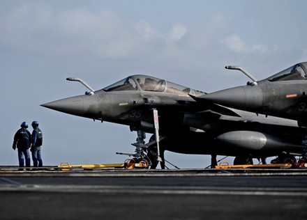 Military Personnel Stands Next Rafale Jet Editorial Stock Photo - Stock ...