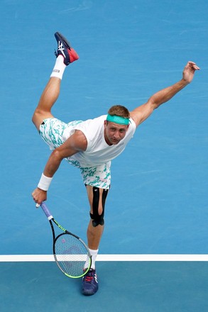 Tennys Sandgren Usa Action Against Fabio Editorial Stock Photo - Stock ...
