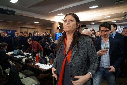 Jole Santelli Candidate Centreright Celebrates After Editorial Stock ...